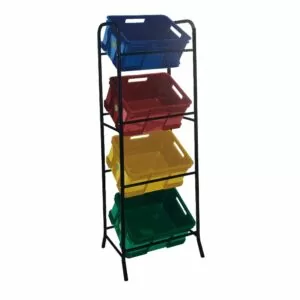 Krattenrek - 160x52x40cm - Metaal - Zwart - Verhuisdozenloods